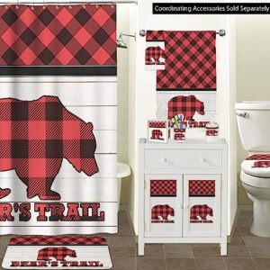 RNK Shops Lumberjack Plaid Waste Basket - Single Sided (Black) (Personalized)