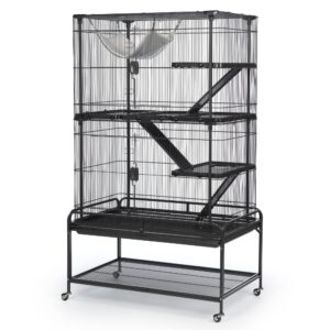 prevue pet products 484 deluxe critter cage, dark gray