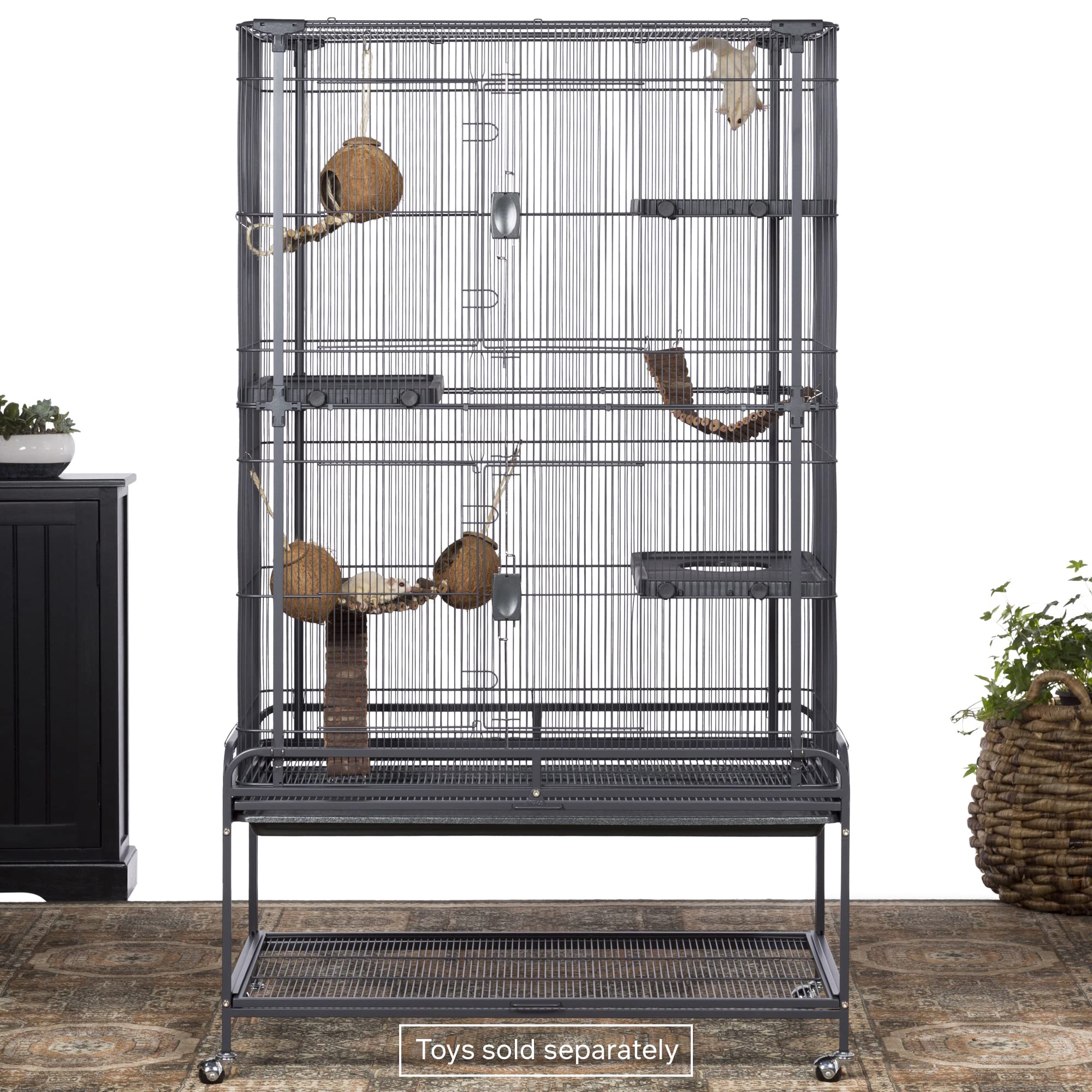 Prevue Pet Products 484 Deluxe Critter Cage, Dark Gray