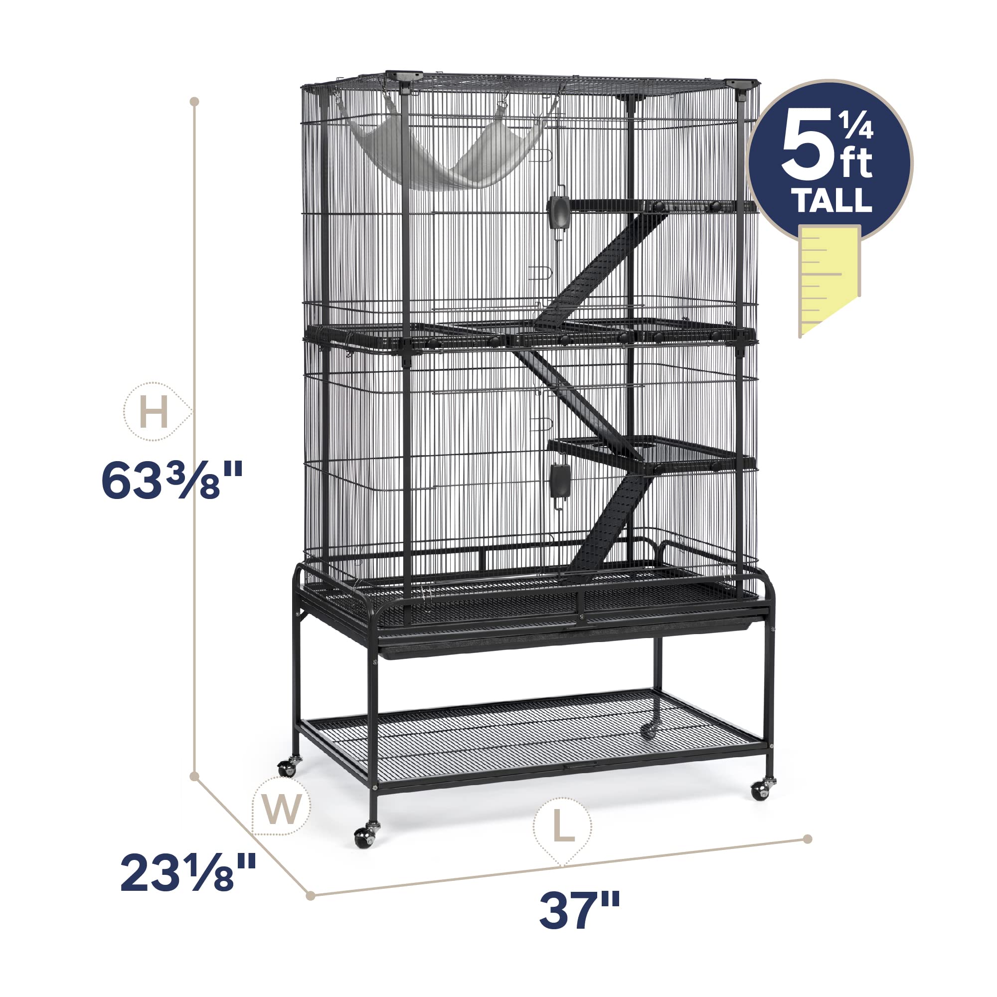 Prevue Pet Products 484 Deluxe Critter Cage, Dark Gray