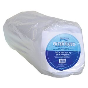 seapora 4041 filter floss aquarium filter pad, 20 sq. ft./24" x 120"