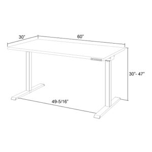 Realspace® Magellan Performance Electric Height-Adjustable Standing Desk, 60" W, Espresso