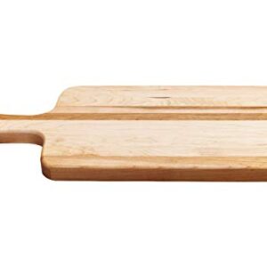 Labell Wood Cutting Boards - Medium Canadian Maple Chopping Board with Handle for Meats, Vegetables, Fruits, and Cheeses - Paddle Board Perfect for Carving, Serving, and Charcuterie (8" x 16" x 0.75")