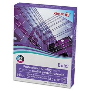 xerox 3r13038 bold professional quality paper, 98 bright, 8 1/2 x 11, white, 500 sheets/rm (xer3r13038)