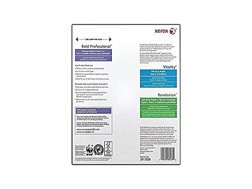 Xerox 3R13038 Bold Professional Quality Paper, 98 Bright, 8 1/2 X 11, White, 500 Sheets/Rm (Xer3r13038)