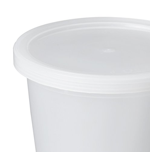 Bariatric Food Portioning Containers with Easy Secure Lids by OakRidge Products (4 Ounce) (50 Pack)