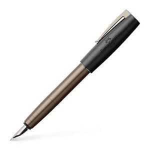 faber-castell loom 149261 fountain pen nib f gunmetal matt