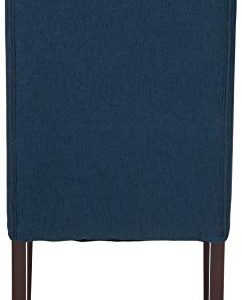 Christopher Knight Home Blythe Tufted Fabric Dining Chairs (, 2-Pcs Set - Navy Blue / Brown