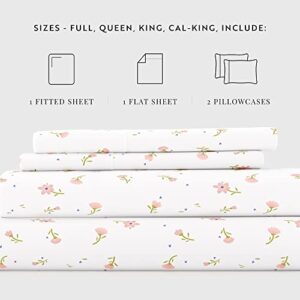 Linen Market 4 Piece Queen Sheet Set (Pink Floral) - Sleep Better Than Ever with These Ultra-Soft & Cooling Bed Sheets for Your Queen Size Bed - Deep Pocket Fits 16" Mattress