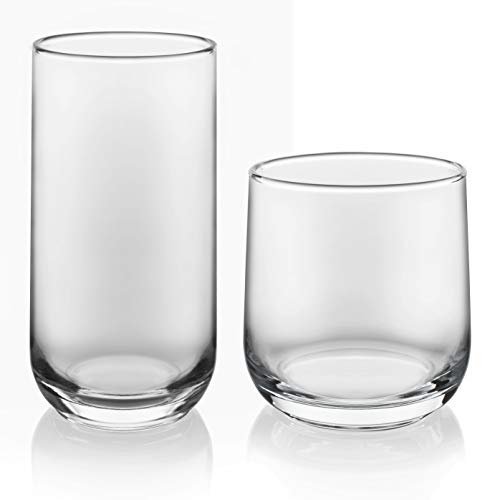 Libbey Ascent 16-Piece Tumbler and Rocks Glass Set