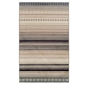 SUPERIOR Area Rugs for Bedroom, Farmhouse, Kitchen, Entryway, Laundry Room | Living Room Decor | Delgado Collection, 4' x 6', Beige