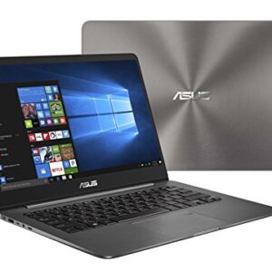 ASUS ZenBook 14 Thin and Light Laptop - 14” Full HD WideView, 8th gen Core i7-8550U Processor, 16GB DDR3, 512GB SSD, Backlit KB, Fingerprint Reader, Grey, Windows 10 Home - UX430UA-DH74