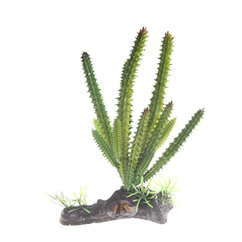 emours Cactus Plastic Plant Aquarium Ornament Fish Tank Desert Reptile Decoration