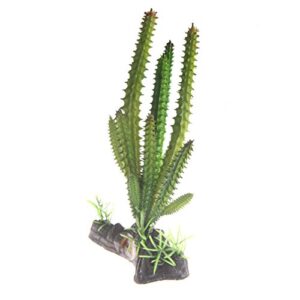 emours Cactus Plastic Plant Aquarium Ornament Fish Tank Desert Reptile Decoration