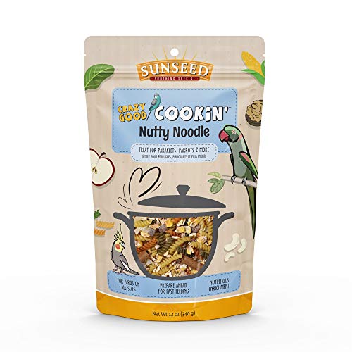 Sunseed Crazy Good Cookin Bird Treat, 12 Ounces, Nutty Noodle with Pineapple and Apricot