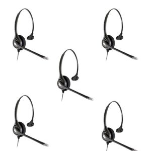 plantronics hw251n wired office headset- 5 pack (renewed)