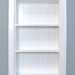 Fox Hollow Furnishings 14x24 Aiden Wall Niche (White w/Beadboard Back)