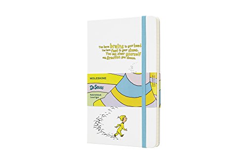 Moleskine Limited Edition Dr. Seuss Notebook, Hard Cover, Large (5" x 8.25") Ruled/Lined, White, 240 Pages