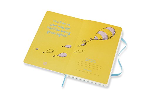 Moleskine Limited Edition Dr. Seuss Notebook, Hard Cover, Large (5" x 8.25") Ruled/Lined, White, 240 Pages