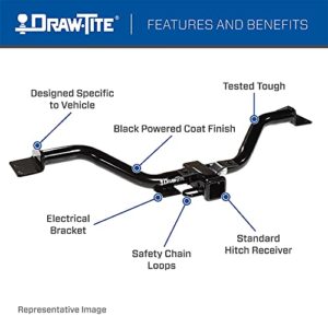 Draw-Tite 76171 Class 3 Trailer Hitch, 2 Inch Receiver, Black, Compatible with 2018-2022 Honda Odyssey