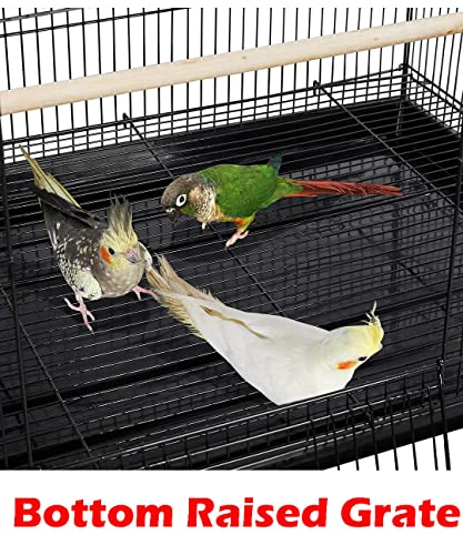 Lot of 6 Aviary Breeding Finch Aviary Canary Flight Bird Cage with Center Divider 24" x 16" x 16" (Black)