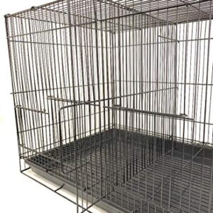 Lot of 6 Aviary Breeding Finch Aviary Canary Flight Bird Cage with Center Divider 24" x 16" x 16" (Black)