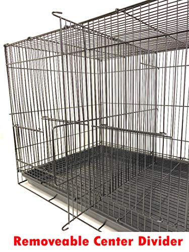 Lot of 6 Aviary Breeding Finch Aviary Canary Flight Bird Cage with Center Divider 24" x 16" x 16" (Black)