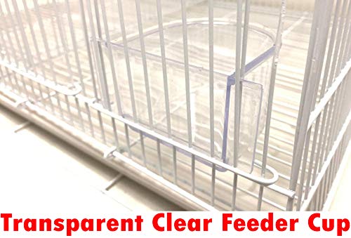 Case of 6 Aviary Canary Budgie Breeding Finch Parakeet Flight Bird Cage with Center Divider 24" x 16" x 16"H (White, with Center Divider)