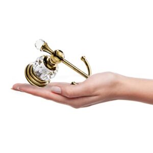 WINCASE Crystal Towel Hook, Gold Robe Hooks, Bathroom Hand Towel Wall Hanger for Clothes Closet Wall Mounted Kitchen