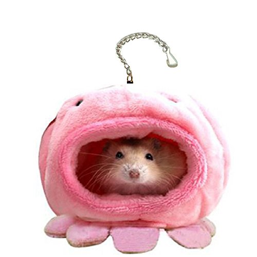 Pet Hamster Warm Bed House Cusion Fleece Hut Hanging Cage Cute Toy Nest for Mini Small Animal Mice,Rat,Sugar Glider,Chinchilla,Dwraf Hamster,Gerbil