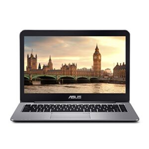 asus vivobook e403na-us04 thin and lightweight 14” fhd laptop, intel celeron n3350 processor, 4gb ram, 64gb emmc storage, 802.11ac wi-fi, usb-c, windows 10