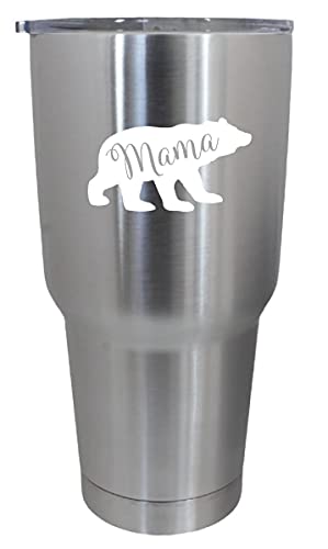 Cups drinkware tumbler sticker - Mama bear sticker - Cute inspirational cool sticker decal (White)