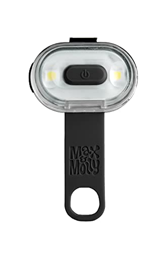 Max & Molly USB Rechargeable Ultra Bright LED Light, 100% Waterproof, Stretch Silicone Brand Securely Attaches as Essential Safety Dog Collar Light for Nightime Walking, Running, Kayaking & Biking