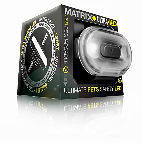 Max & Molly USB Rechargeable Ultra Bright LED Light, 100% Waterproof, Stretch Silicone Brand Securely Attaches as Essential Safety Dog Collar Light for Nightime Walking, Running, Kayaking & Biking