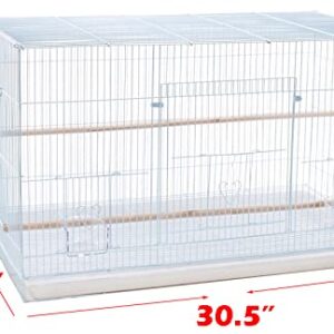 Lot of 4 Large 30" Flight Bird Breeding Cage Canary Aviary Lovebird Budgie Finch Parakeet(White)