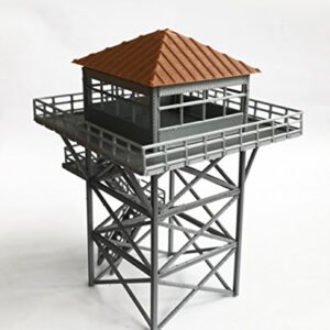 Outland Models Railway Scenery Watchtower/Lookout Tower (Grey) HO Scale 1:87