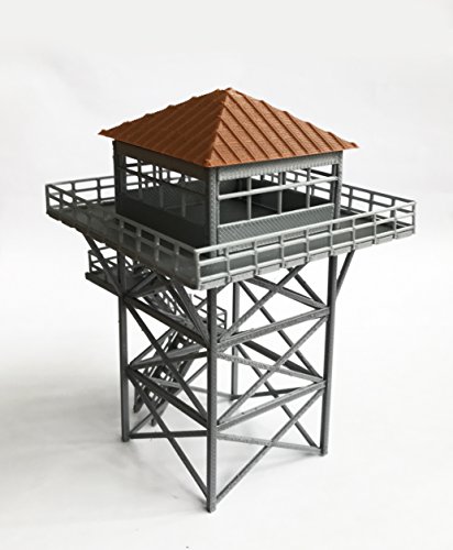 Outland Models Railway Scenery Watchtower/Lookout Tower (Grey) HO Scale 1:87