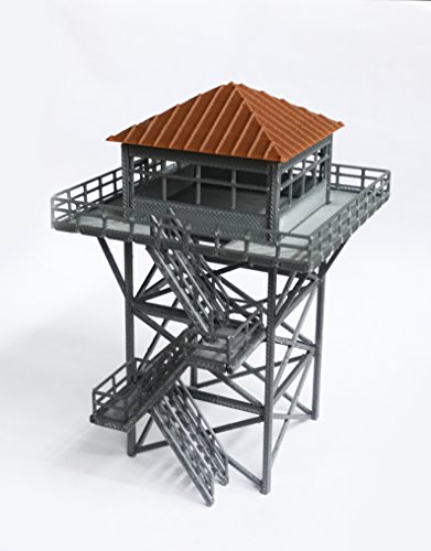 Outland Models Railway Scenery Watchtower/Lookout Tower (Grey) HO Scale 1:87