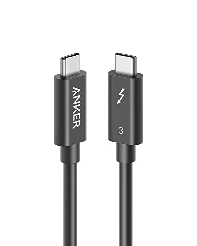 Anker [Intel Certified] Thunderbolt 3.0 Cable 1.6 ft (USB-C to USB-C) Supports 100W Charging / 40Gbps Data Transfer (Compatible with USB 3.1 Gen 1 and 2), Perfect for Type-C Macbooks