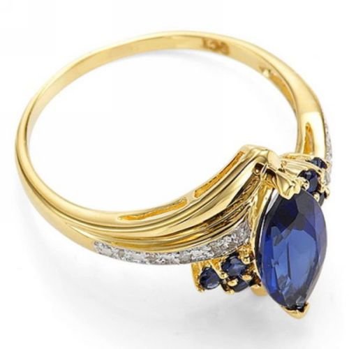 sirimongkol Jewellry Size 6-12 Womens Blue Sapphire Gold Filled Engagement Wedding Rings (7)