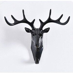 zwandp deer head self adhesive wall door hook hanger hanger animal hook keys sticky holder