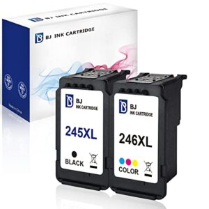 bj ink cartridge replacement for canon pg-245xl cl-246xl compatible with canon pixma ip2820 mg2420 mg2520 mg2522 mg2924 mg3020 mg3022 mx490 mx492 printer(1 black,1 tri-color)