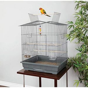 You & Me Gable Playtop Parrot Habitat, 24.75" L X 20.75" W X 32" H