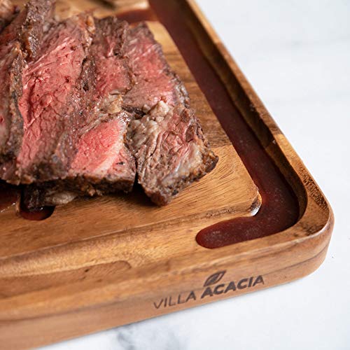 Villa Acacia Wood Carving Board for Meat, Extra Large 24 x 18 Inch Cutting Board