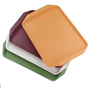 idotry plastic fast food serving trays, 4-pack