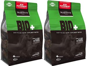 majesty's bio+ biotin horse / equine hoof & coat peppermint flavored wafers (60 count)