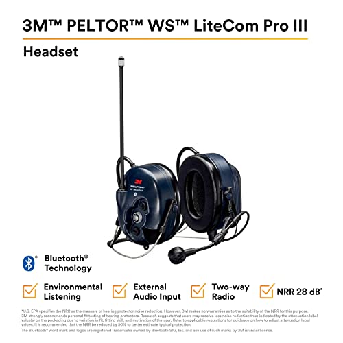 3M™ PELTOR™ WS™ LiteCom PRO III Headset - Neckband - MT73H7B4D10-NA