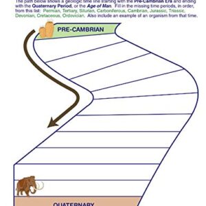 NewPath Learning-947122 Geologic Time Scale Visual Learning Guides, Set/5-4-Panel, 11" x 17" Laminated Guides, Full-Color Graphic Overview, Write-On/Wipe-Off Activities