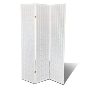 3-10 panel room divider square design white (3 panel)