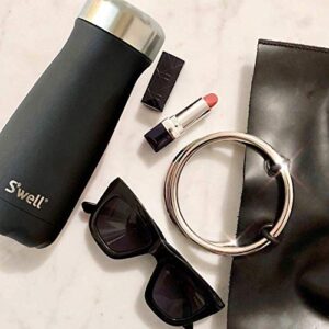 S'well Stainless Steel Traveler - 16 Fl Oz - Onyx - Triple-Layered Vacuum-Insulated Travel Mug Keeps Coffee, Tea and Drinks Cold for 24 Hours and Hot for 12 - BPA-Free Water Bottle